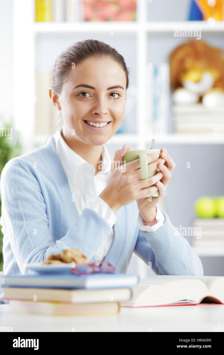 Portrait of a beautiful female college student Stock Photo - Alamy