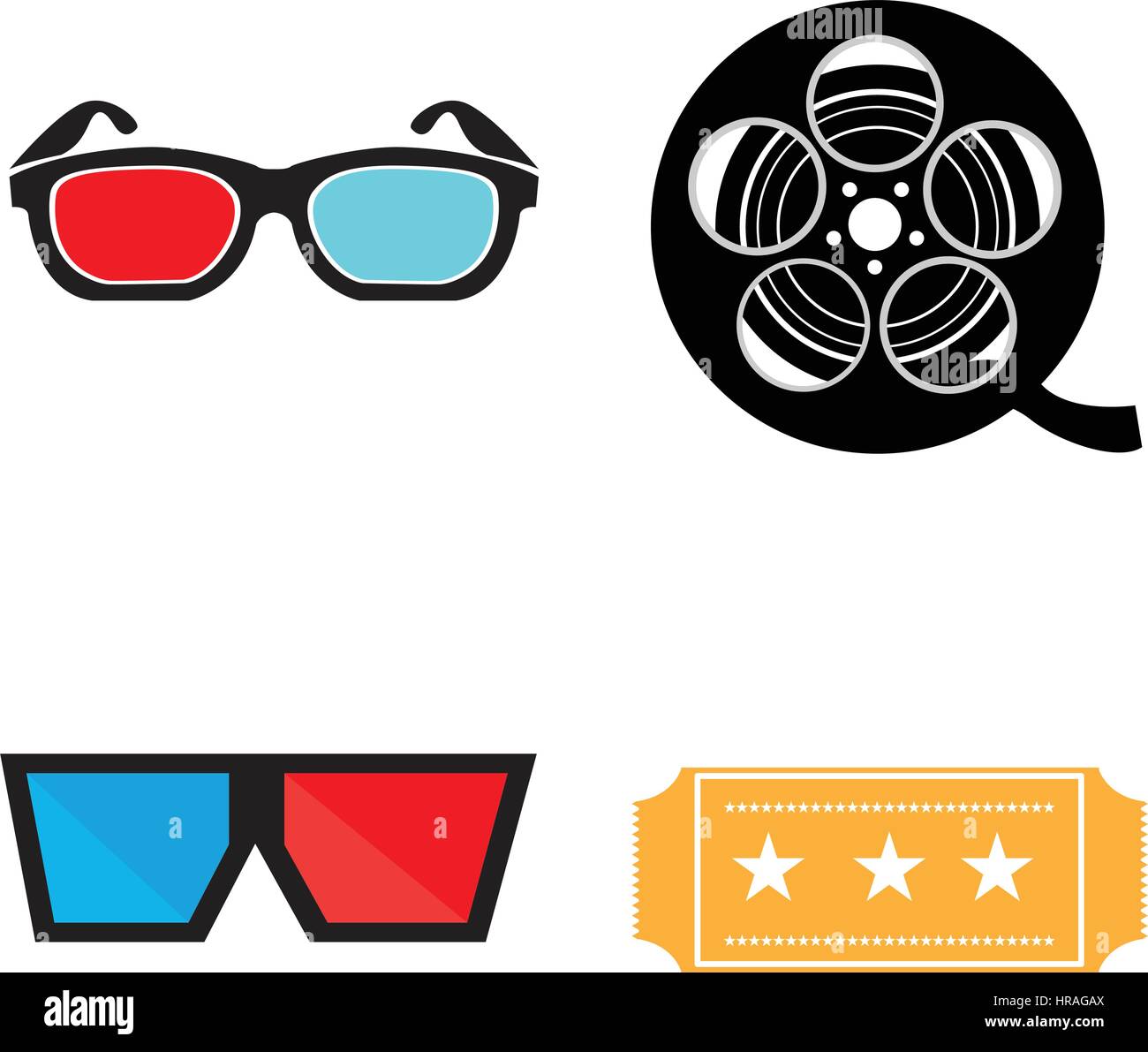 Cinema objects Stock Vector Images - Alamy