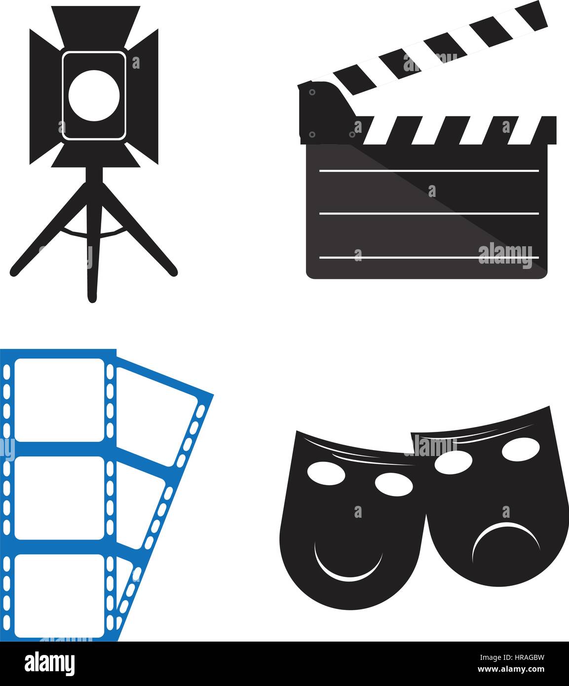 Set of cinema objects Stock Vector Image & Art - Alamy