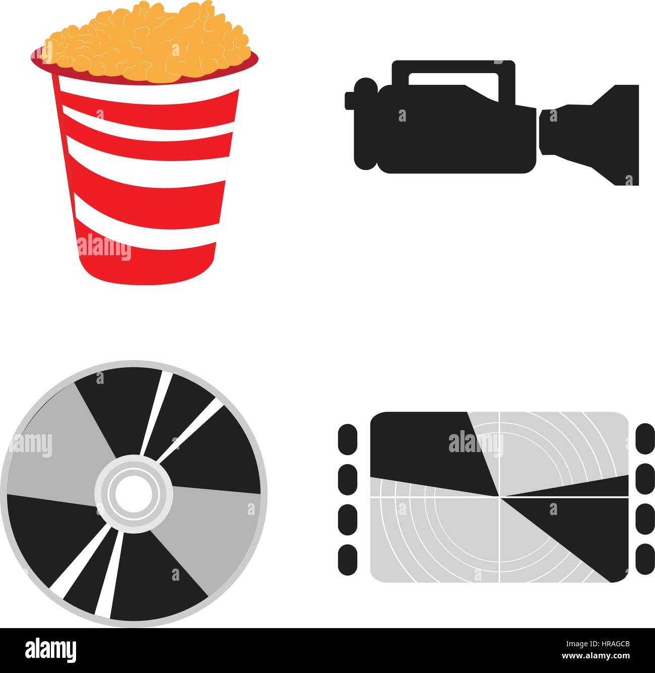Set of cinema objects Stock Vector Image & Art - Alamy