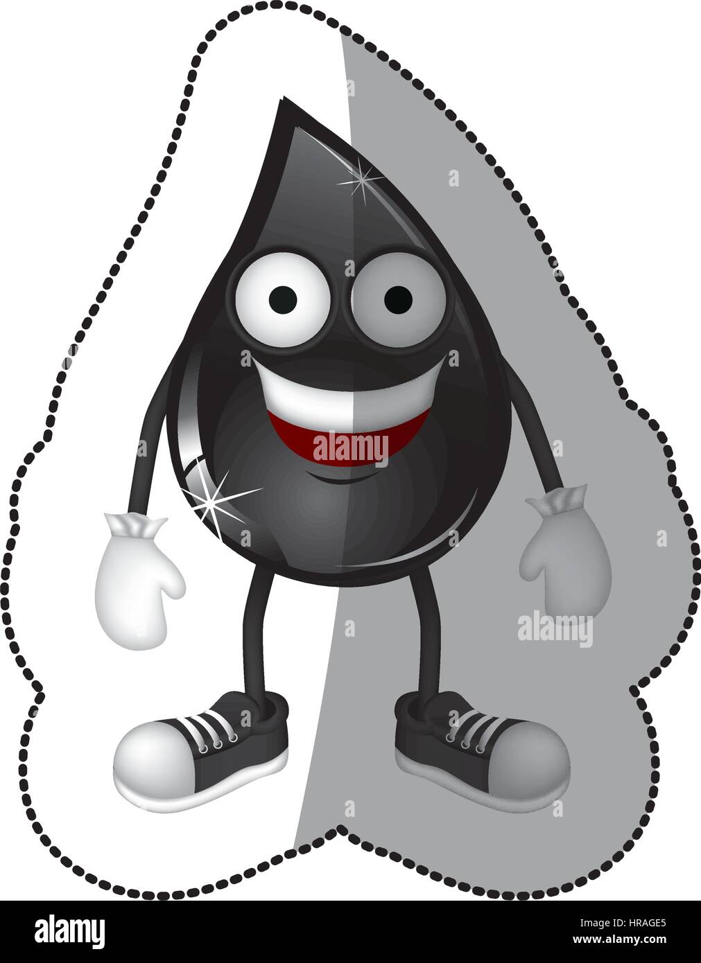 sticker with animated drop of petroleum Stock Vector Image & Art - Alamy