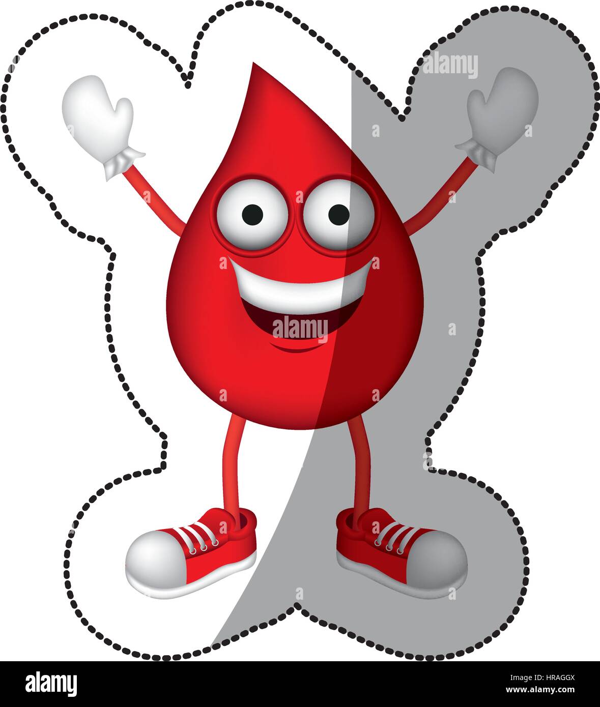 sticker color with animated drop blood symbol Stock Vector Image & Art ...