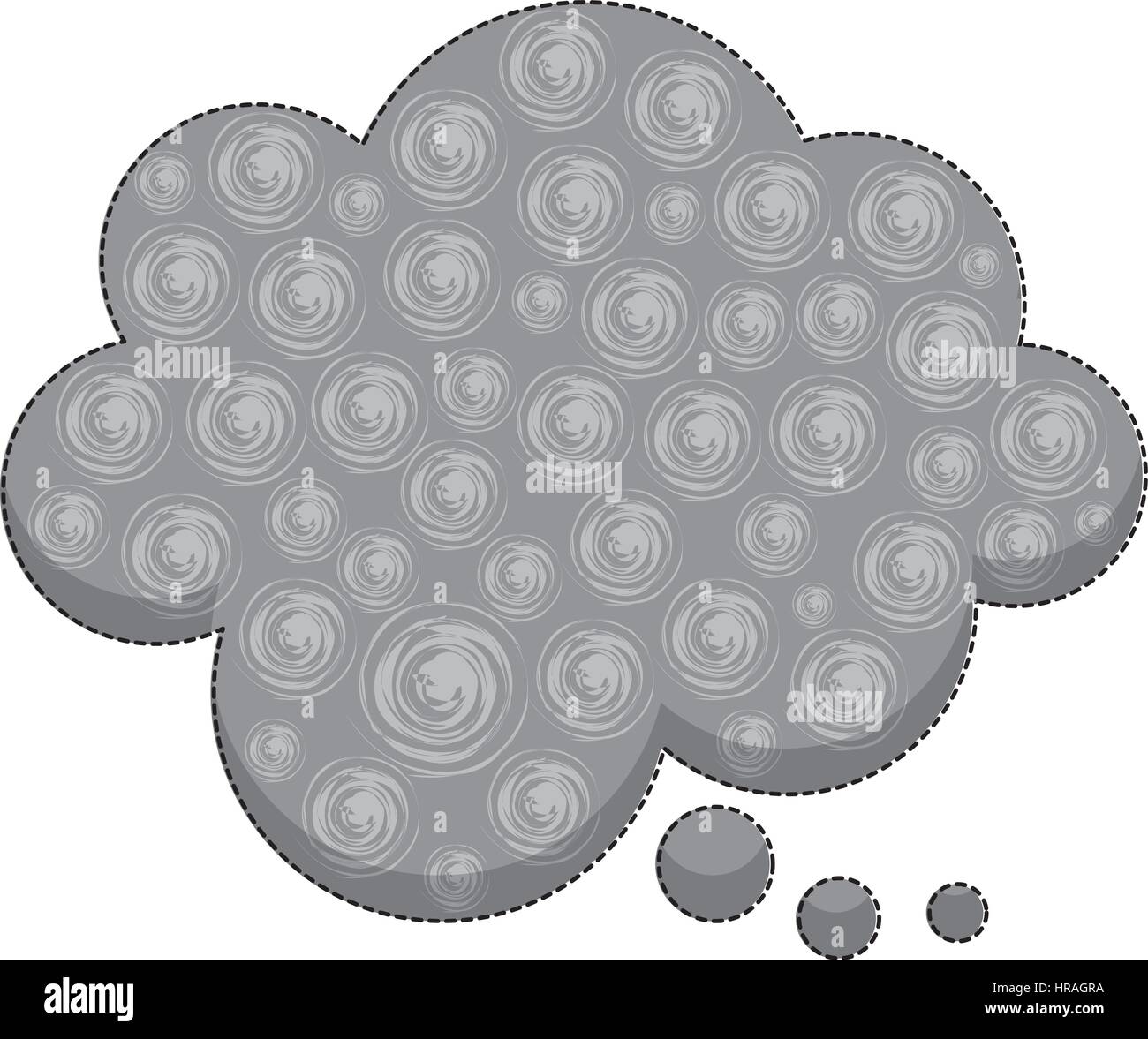 sticker callout for dialogue shape of cloud with background swirls ...