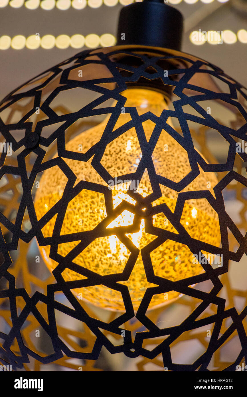 Old Ottoman style ceiling lamps for interior decoration Stock Photo - Alamy