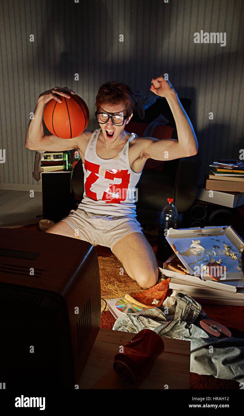 Excited Basketball Fans