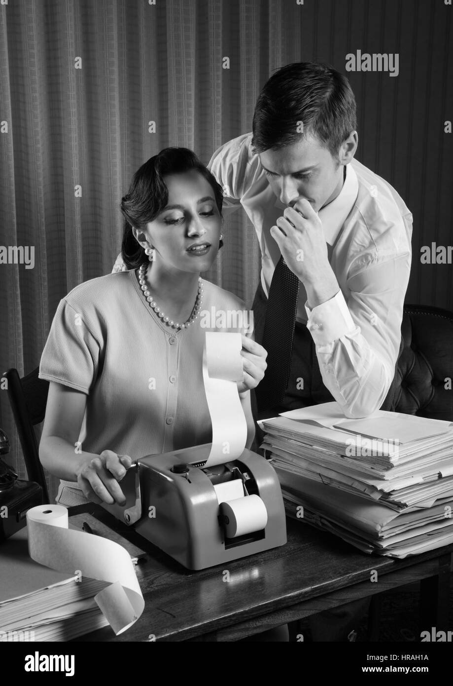 Business secretary in office Black and White Stock Photos & Images - Alamy