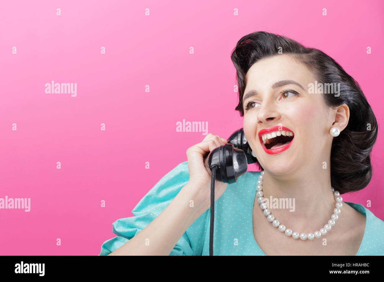 Vintage woman 1950 face hi-res stock photography and images - Alamy