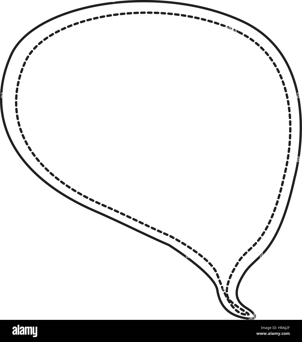 monochrome dotted line with callout for dialogue shape rounded with ...
