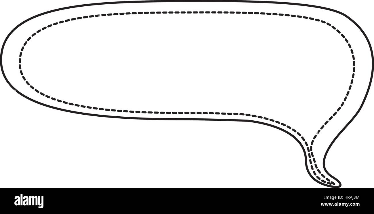monochrome dotted line with callout for dialogue shape of rectangle ...