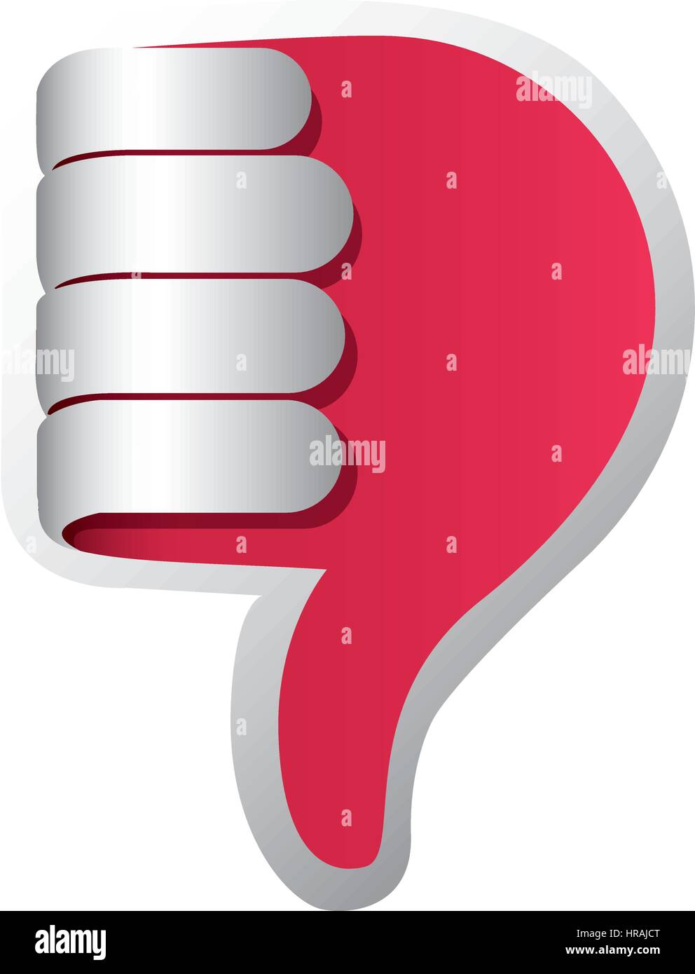 color 3d hand with signal disappointed close up Stock Vector Image ...