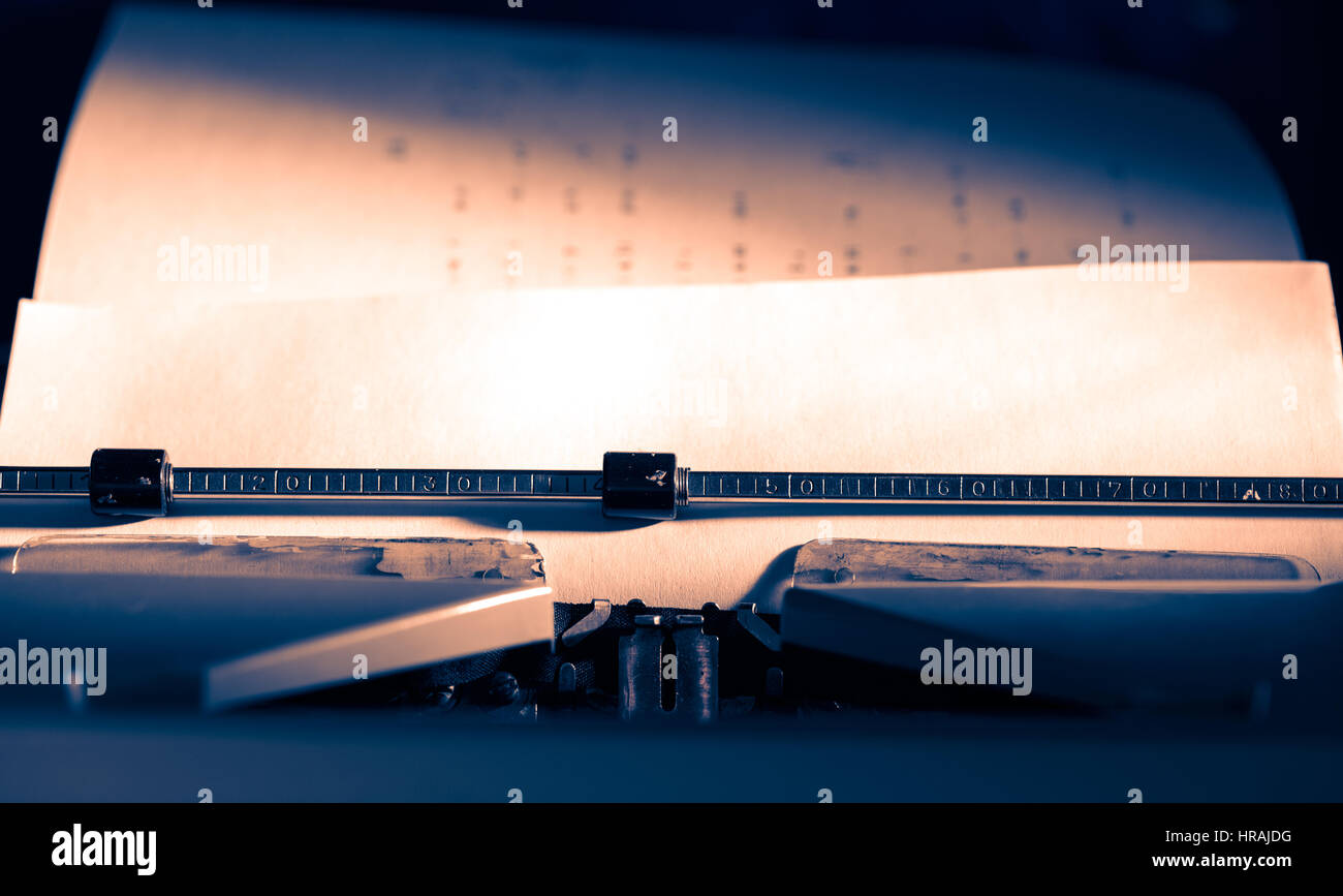 Part of old typewriter in closeup Stock Photo - Alamy