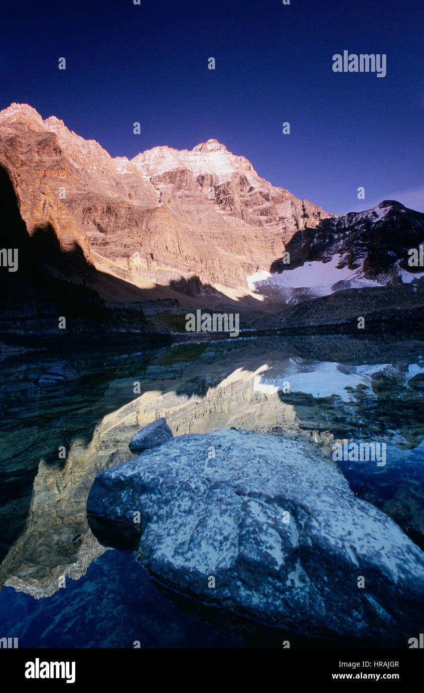 Mountain Reflected in a Lake, Opabin Lakes, Yoho National Park, British ...