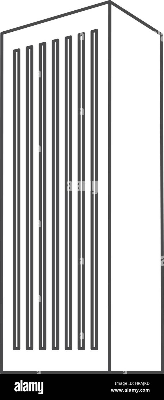 monochrome contour with office building Stock Vector Image & Art - Alamy