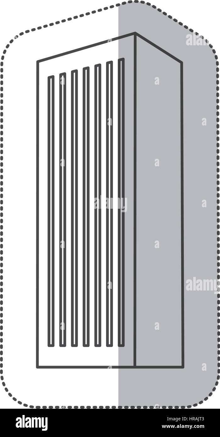 sticker monochrome contour with office building Stock Vector Image ... sticker monochrome contour with office building Stock Vector Image ...
