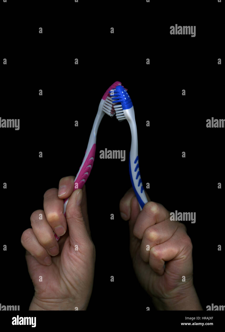 His And Hers Toothbrushes High Resolution Stock Photography and Images ...