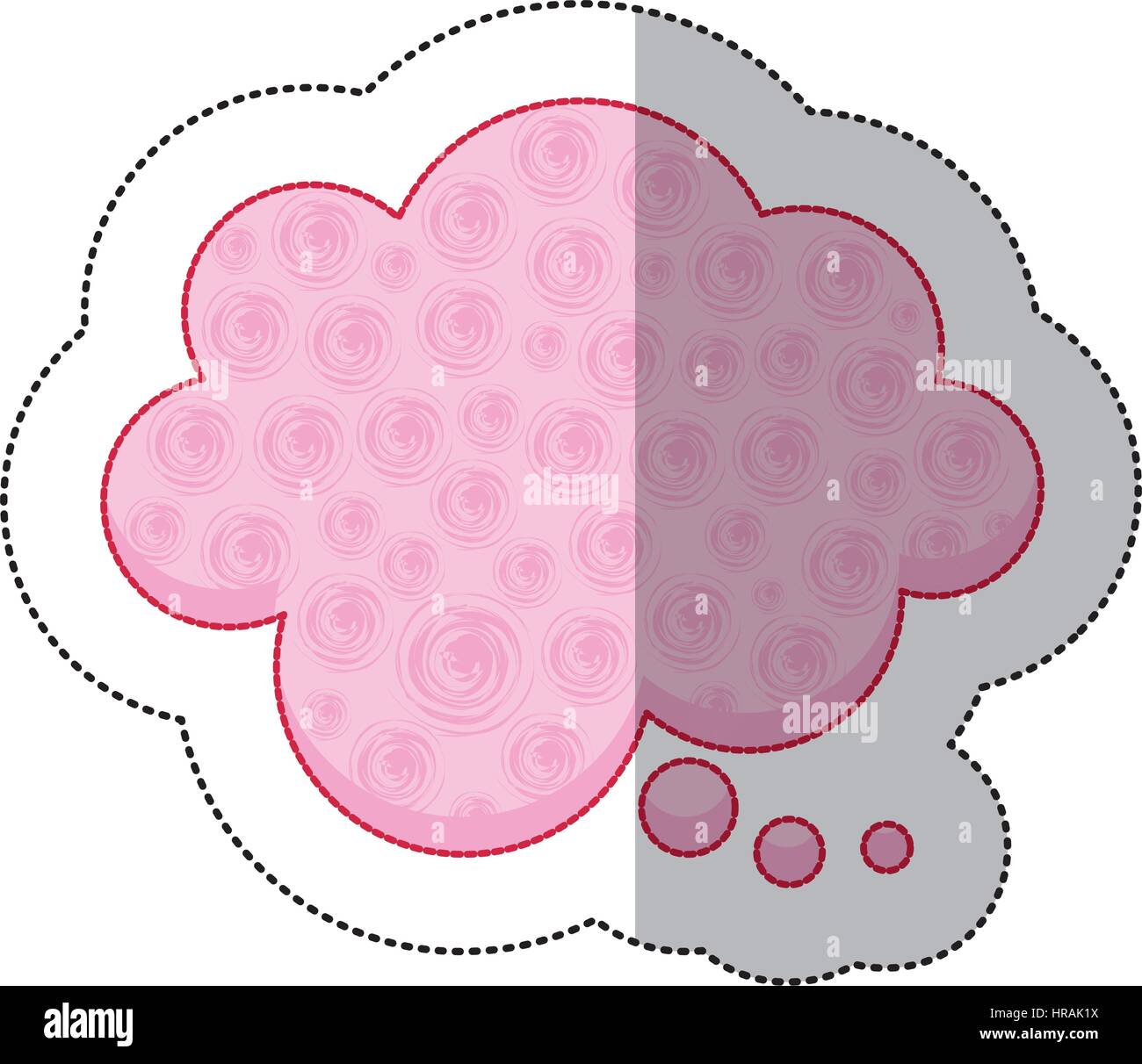 callout for dialogue shape of cloud sticker with pink background and ...
