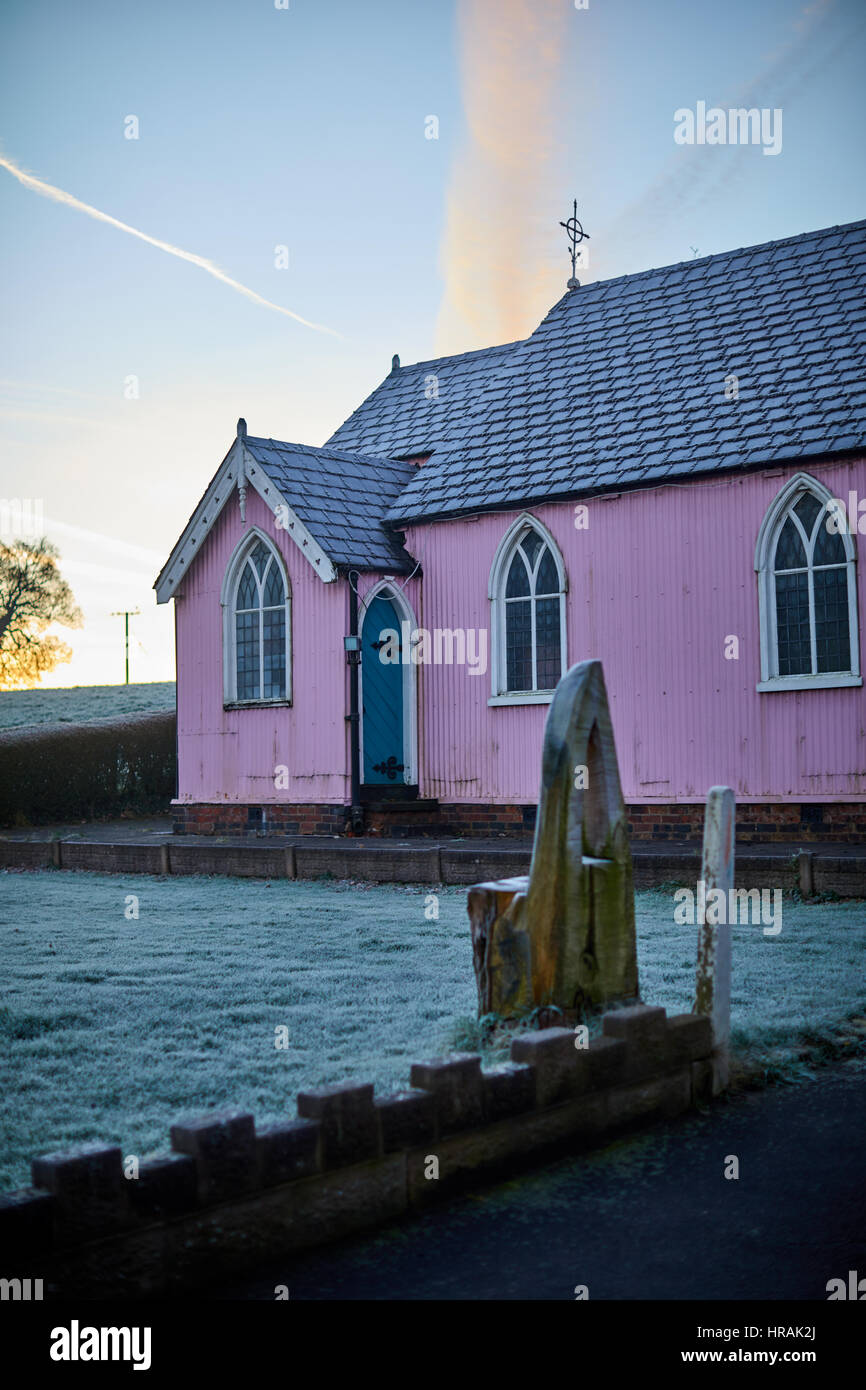 Visible form the m6 motorway pink landmark St Philip's Church New Inn ...