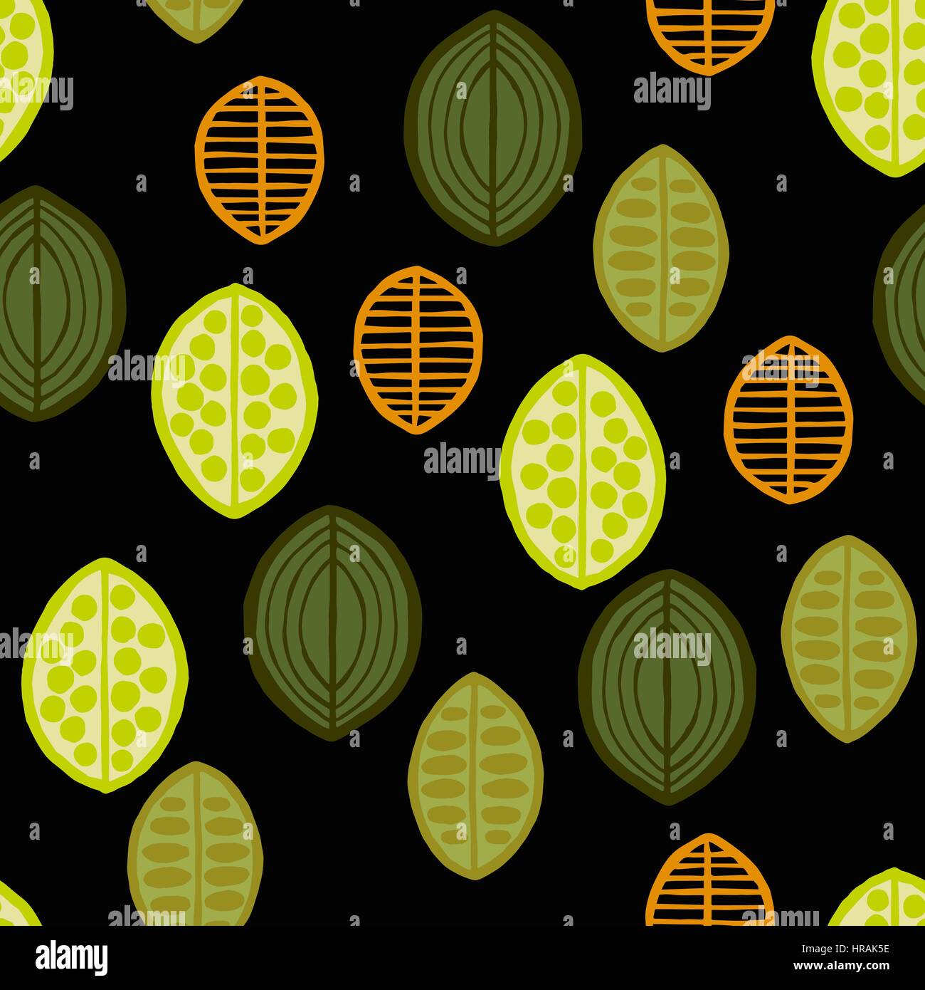 Seamless floral pattern with primitive leaves. Seamless floral pattern ...