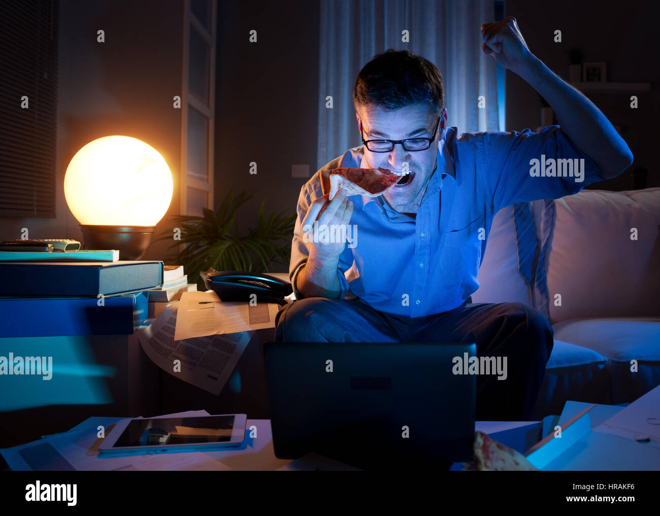 Male eating couch messy hi-res stock photography and images - Alamy