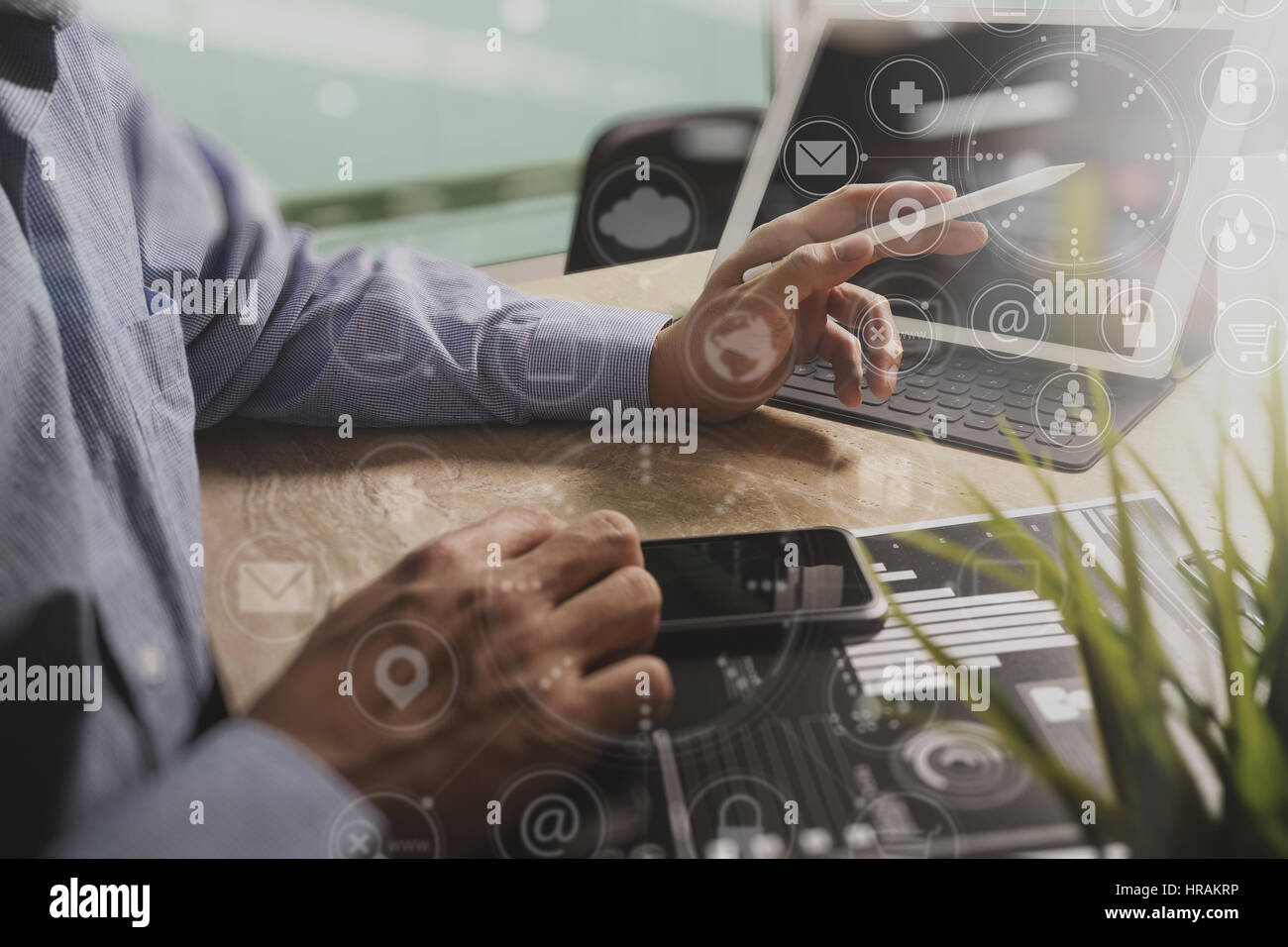 Designer Businessman hand using smart phone,mobile payments online ...