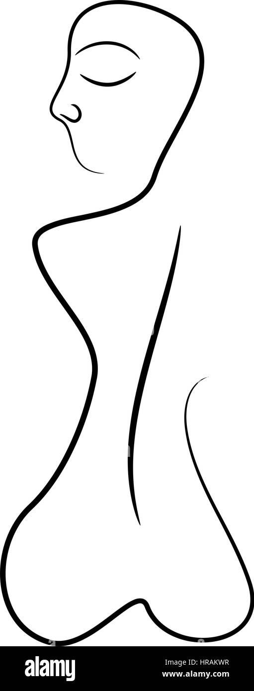 female form line Stock Vector Image & Art - Alamy