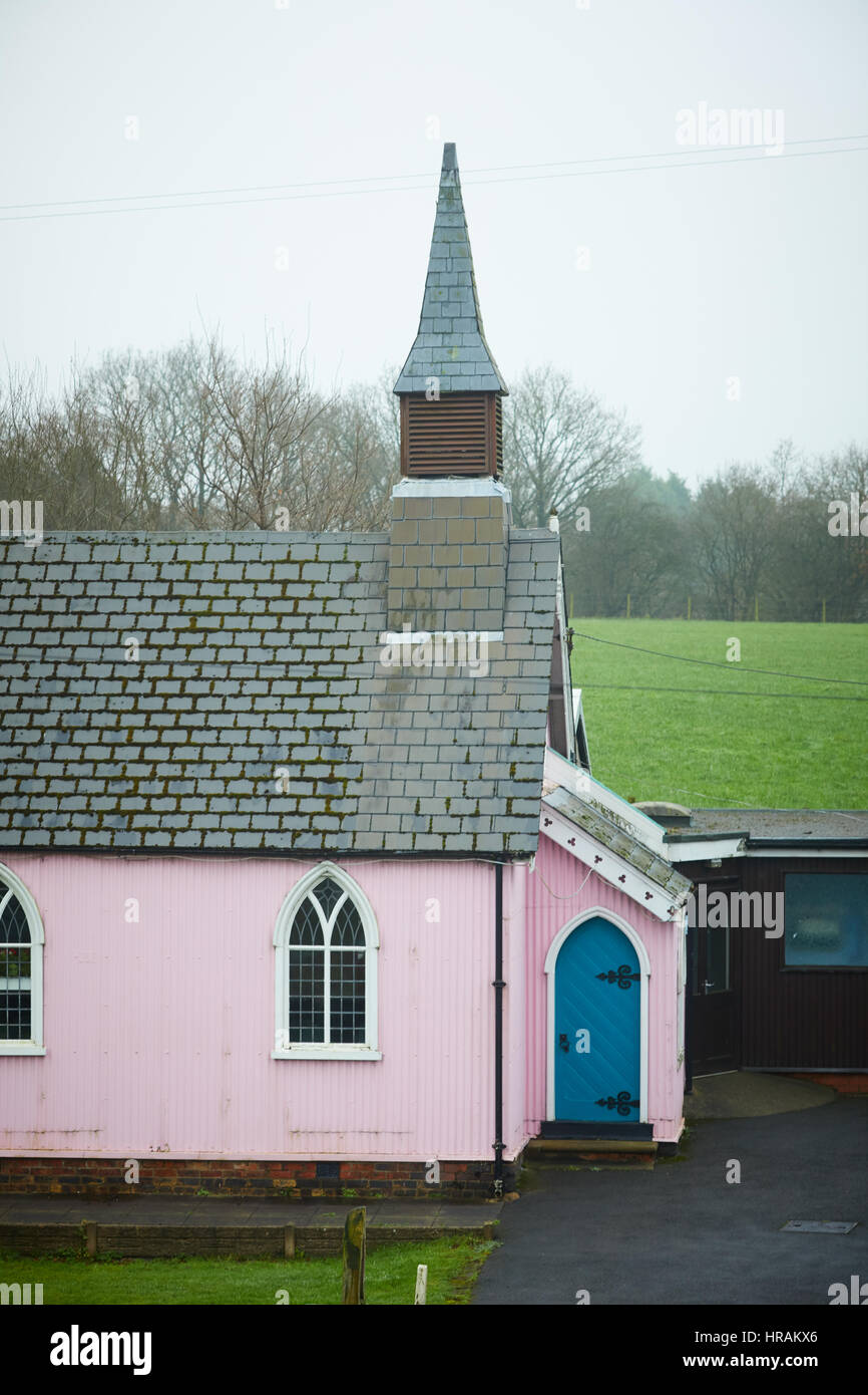 Visible form the m6 motorway pink landmark St Philip's Church New Inn ...
