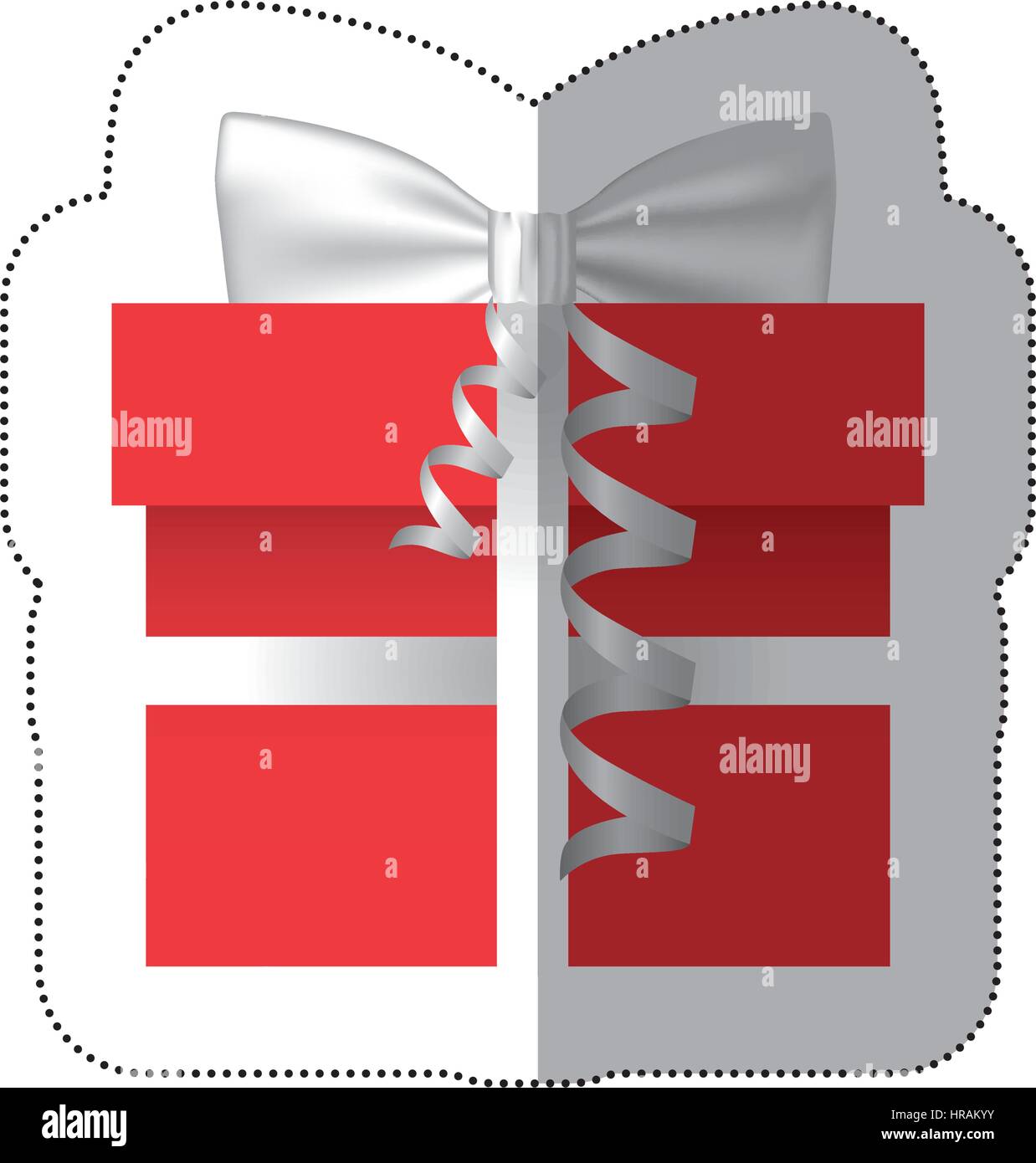 Silver wrap red ribbon Stock Vector Images - Alamy