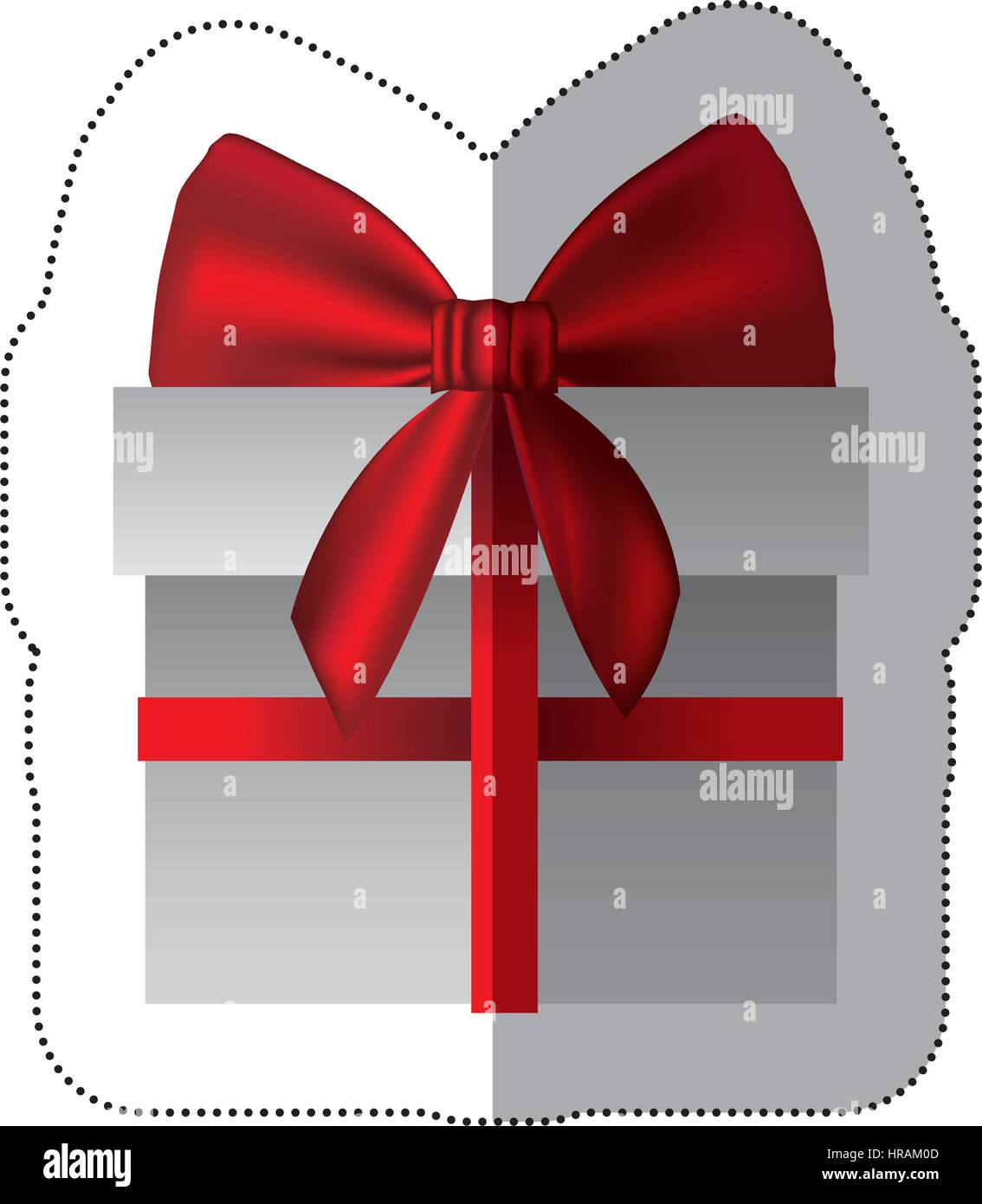 Silver wrap red ribbon Stock Vector Images - Alamy