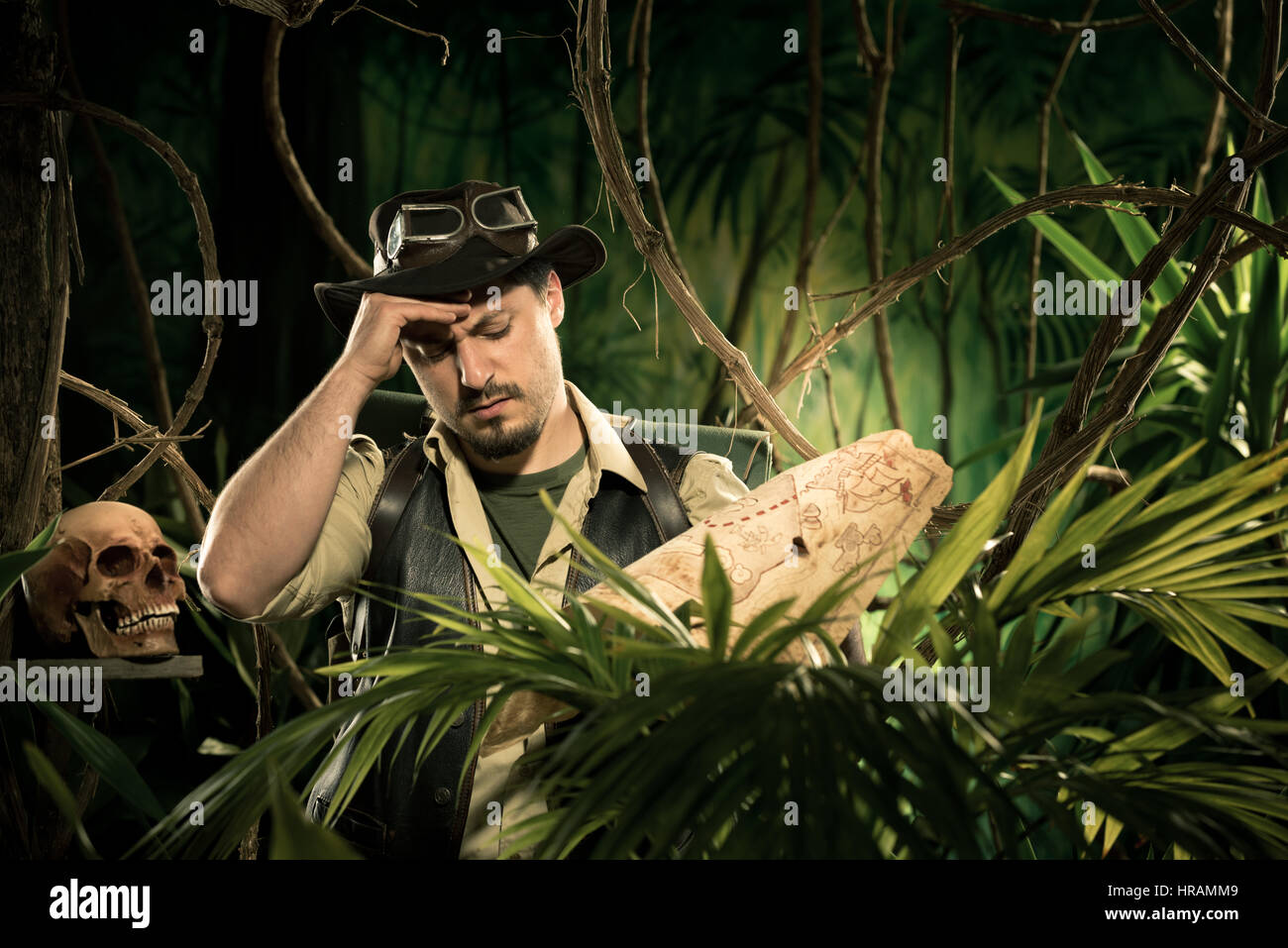 Young explorer in jungle hi-res stock photography and images - Alamy