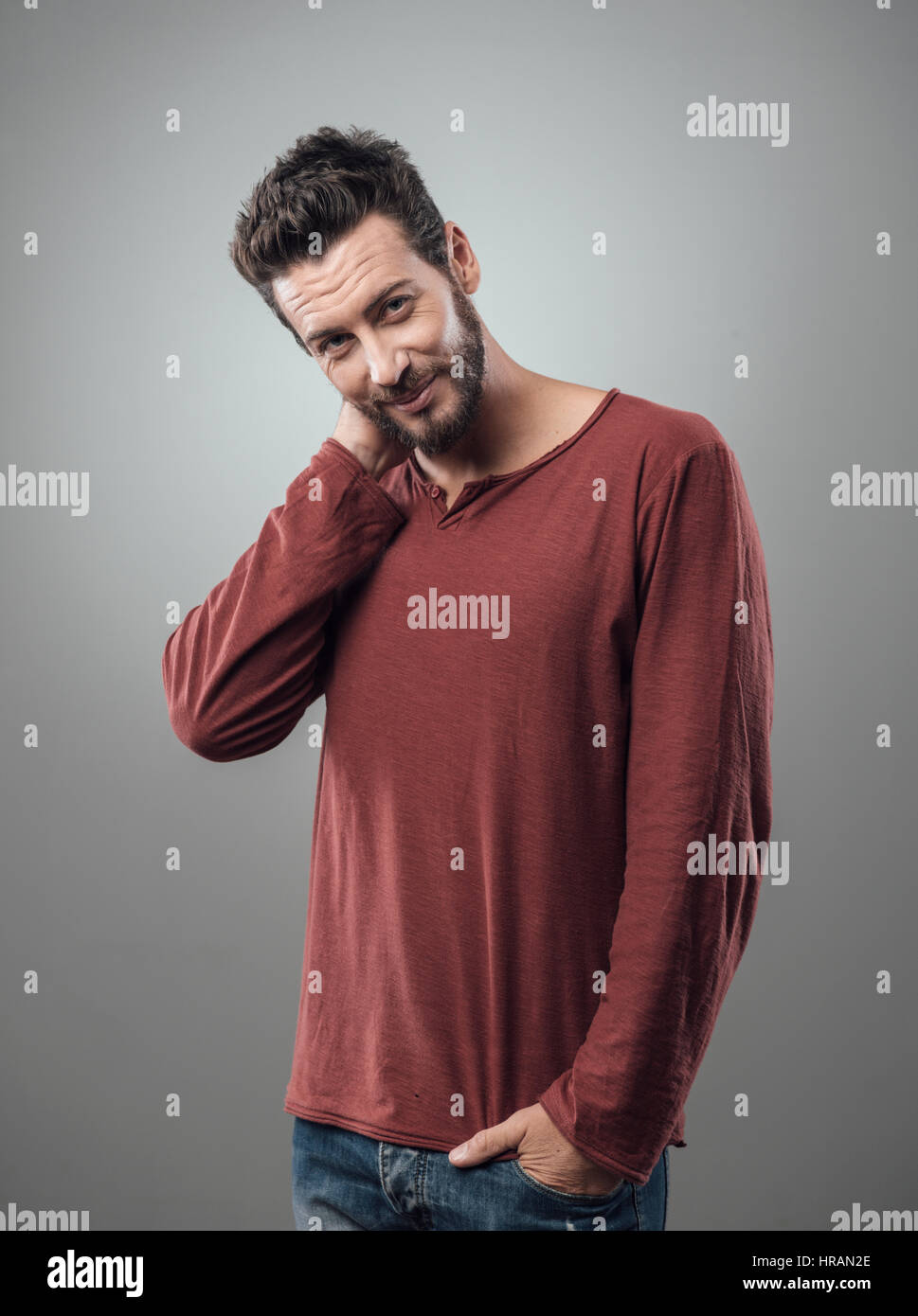 Shy flirty hi-res stock photography and images - Alamy