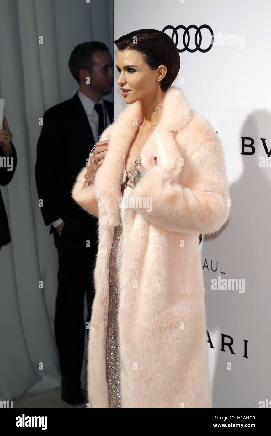 Ruby Rose attends the 25th Annual Elton John AIDS Foundation's Academy ...