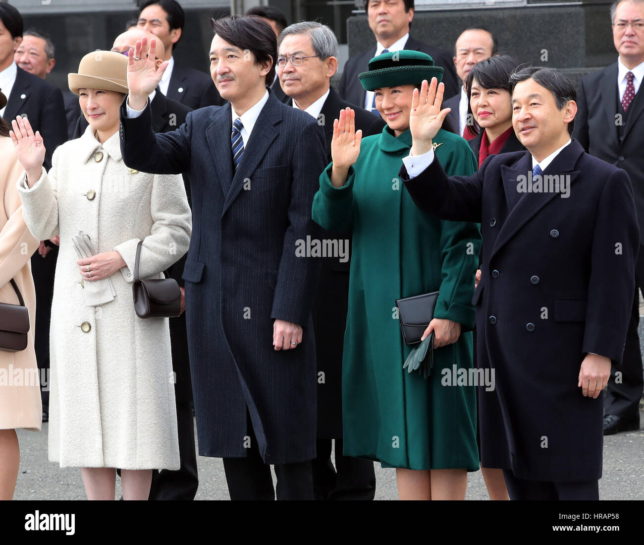 Tokyo, Japan. 28th Feb, 2017. Japanese Crown Prince Naruhito (R), Crown ...