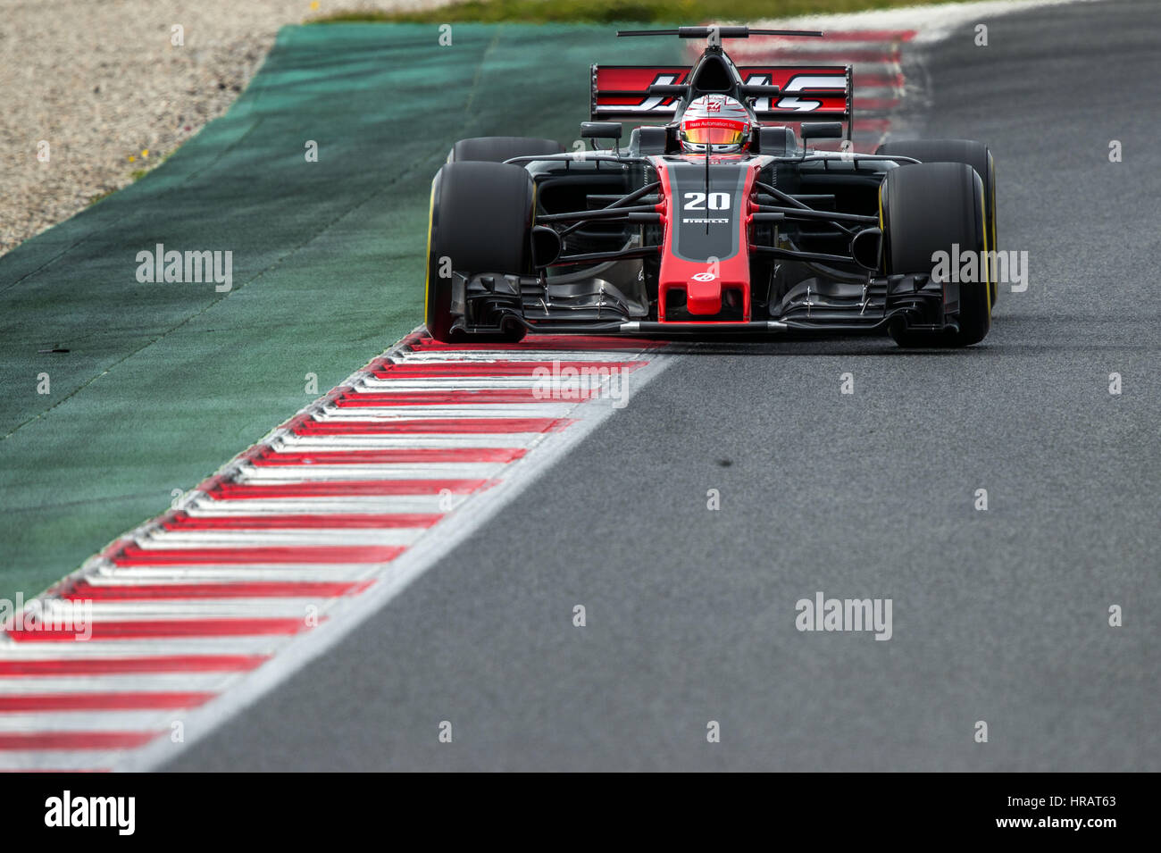 Barcelona, Spain. 28th Feb, 2017. Danish Formula One driver Kevin ...