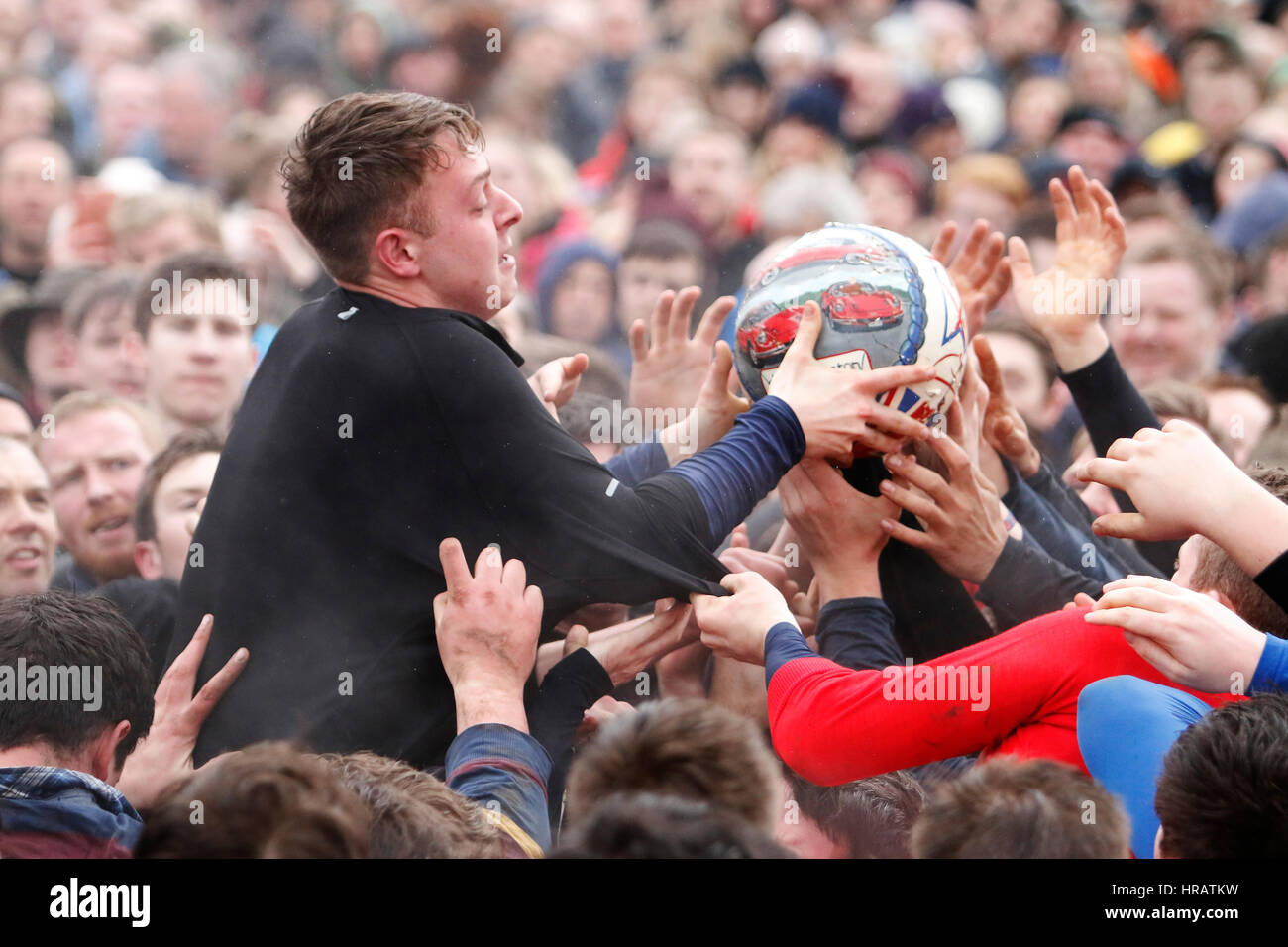 Ashbourne, UK. 28th Feb, 2017. Royal Shrovetide Football, Ashbourne ...