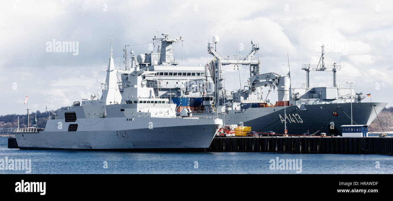 Kiel, Germany. 28th Feb, 2017. The South African frigate SAS Amatola (L ...