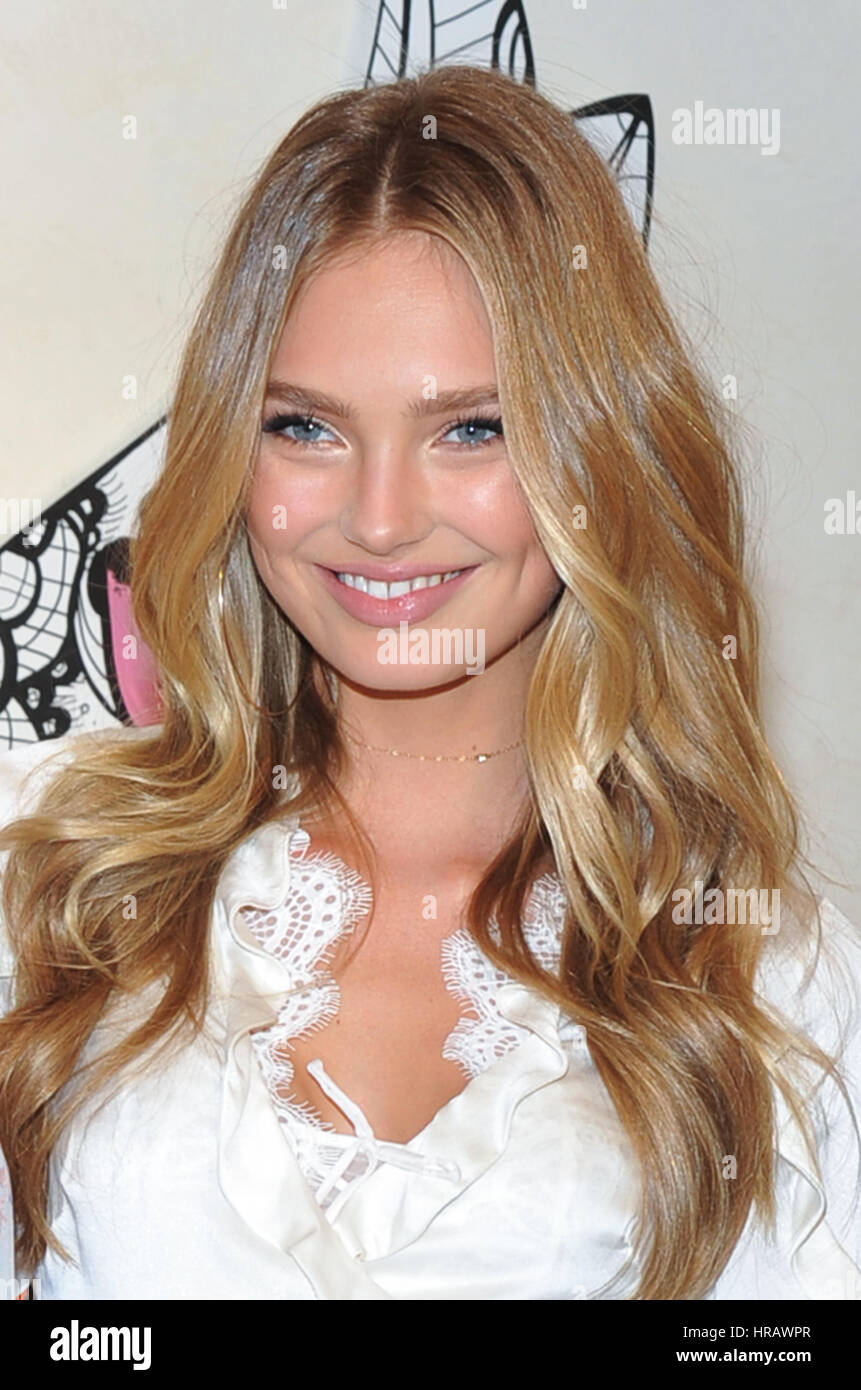 New York, USA. 28th Feb, 2017. Stella Maxwell launch The New Dream ...