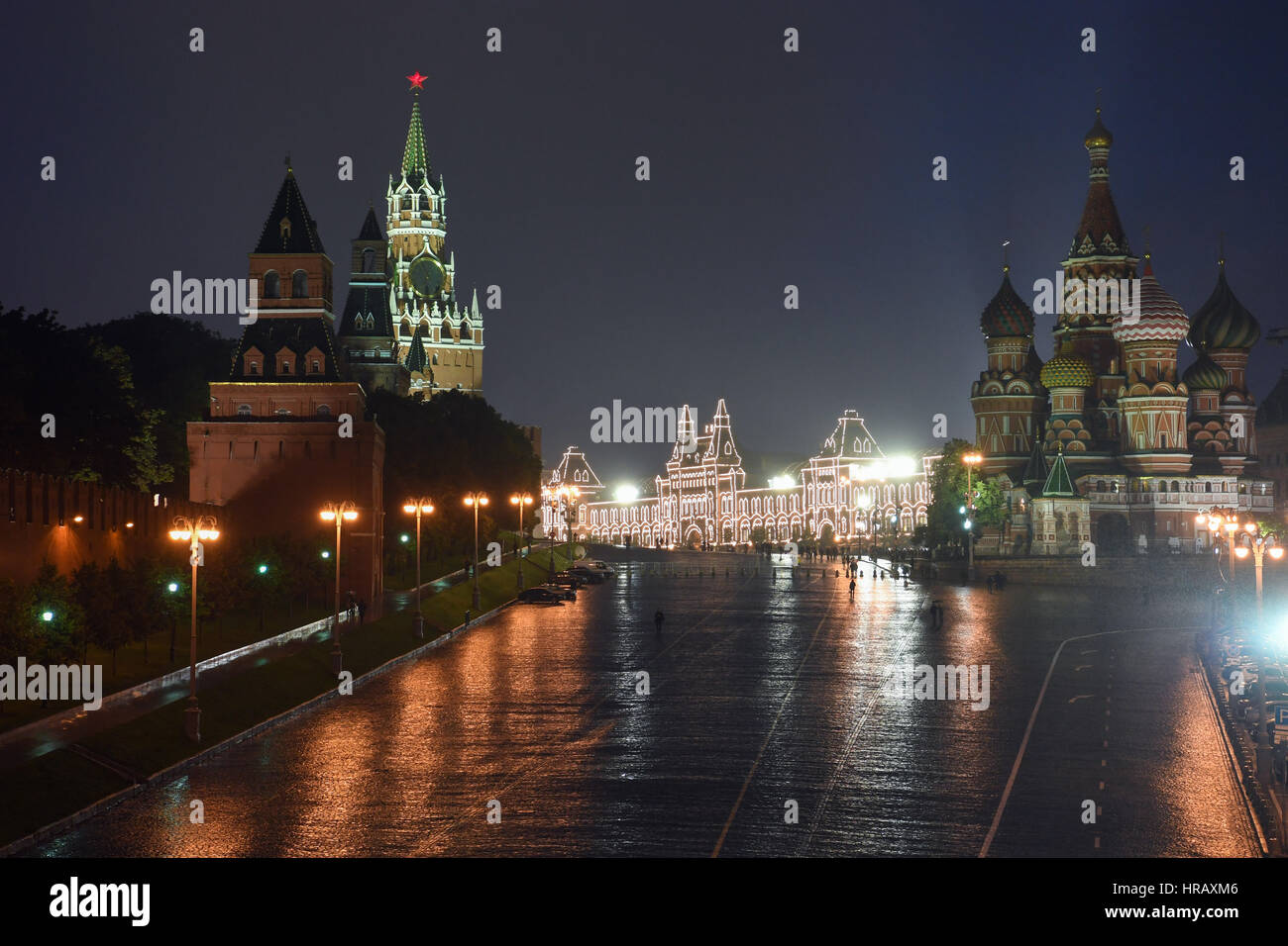 Red Square at night in Moscow, Russia, 22 September 2017. Photo: Soeren ...