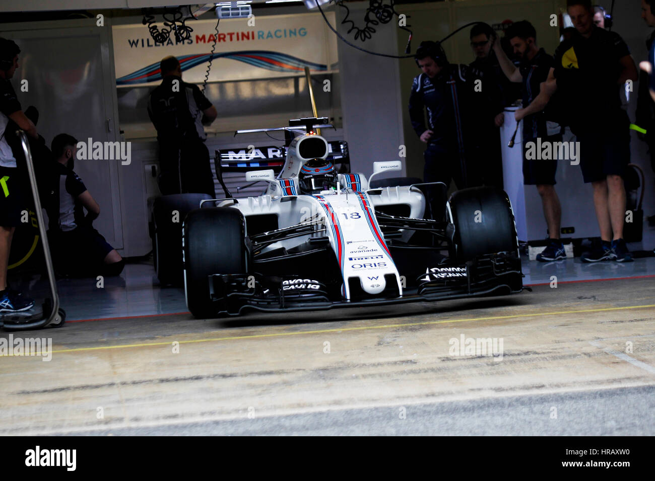 Barcelona, Spain. 28th Feb, 2017. Stroll during the FORMULA ONE TEST ...
