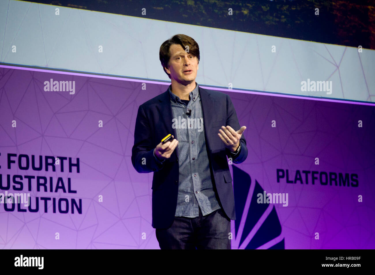 Barcelona, Spain. 28th Feb, 2017. John Hanke, creator of Pokemon Go and ...