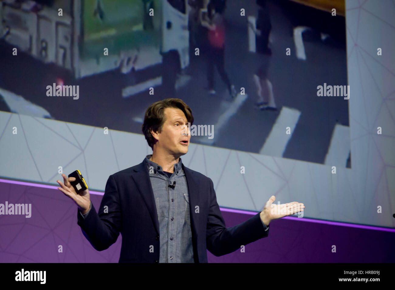 Barcelona, Spain. 28th Feb, 2017. John Hanke, creator of Pokemon Go and ...