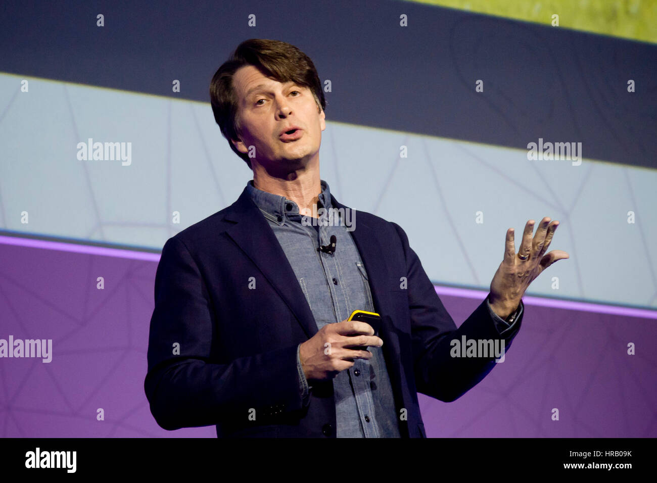 Barcelona, Spain. 28th Feb, 2017. John Hanke, creator of Pokemon Go and ...