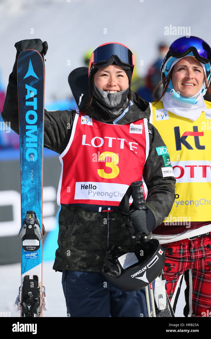 Bokwang Phoenix Park, PyeongChang, South Korea. 18th Feb, 2017. (L to R ...