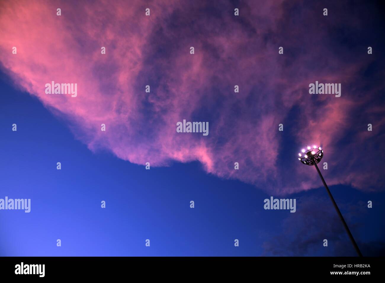 Suichan, China. 28th Feb, 2017. Flaming clouds in Suichuan, east China ...