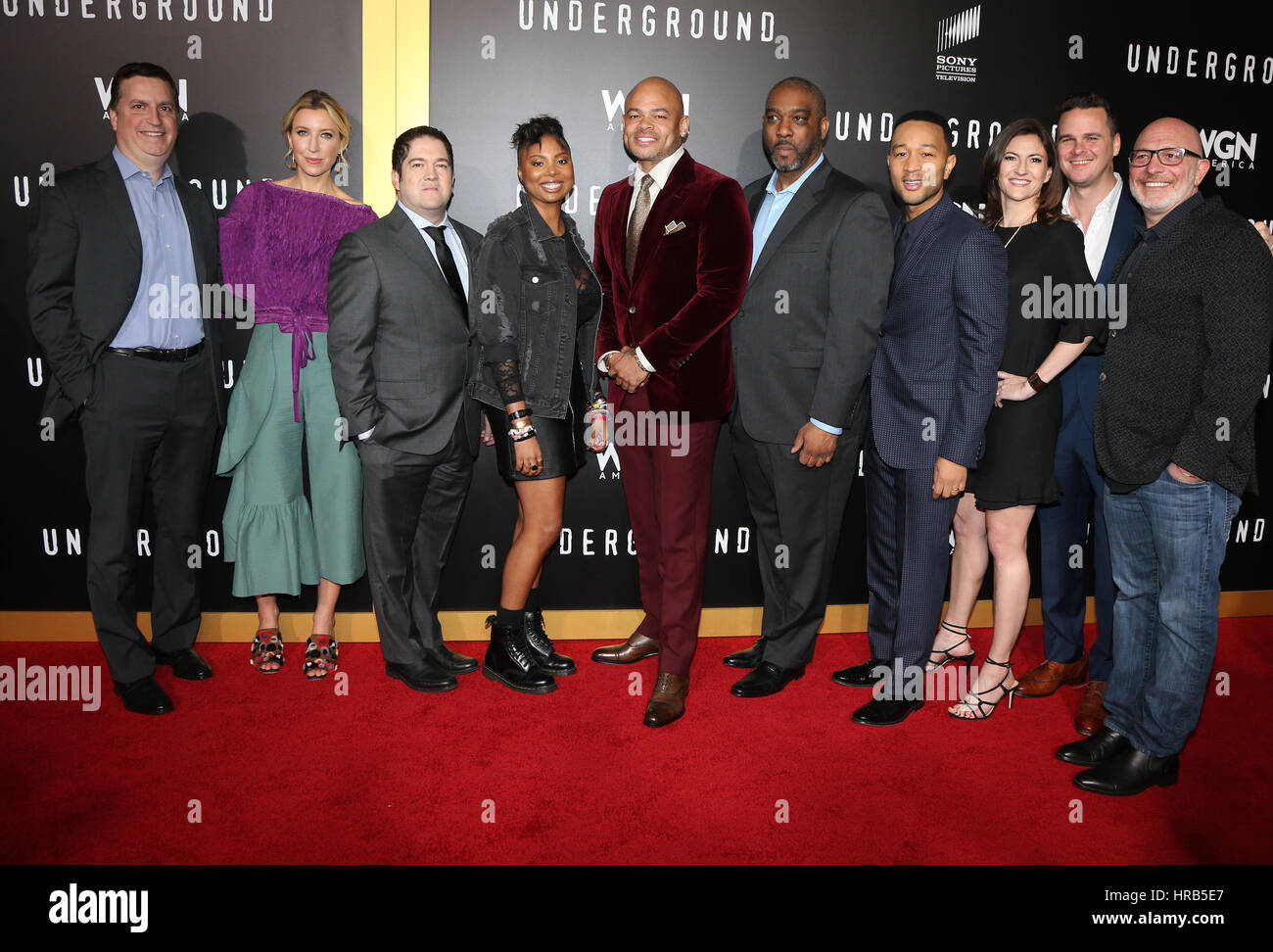 Westwood, California, USA. 28th Feb, 2017. The cast & Crew of WGN ...