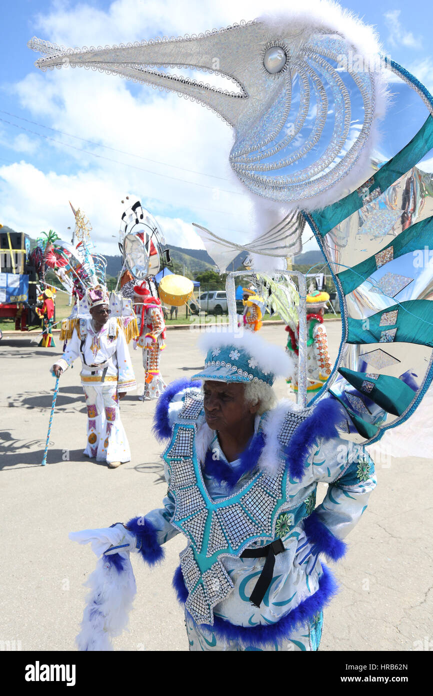 Port of Spain, Trinidad. 28th February, 2017. Masqueraders with Belmont ...