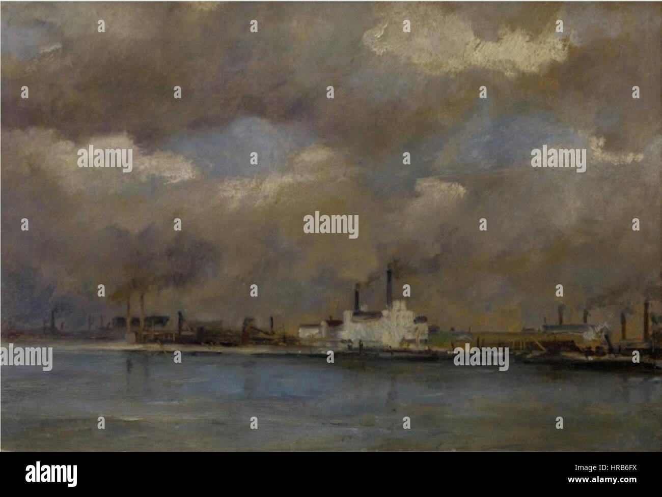 Schindler-Factories in Vienna-Kaisermuehlen, 1869 Stock Photo - Alamy