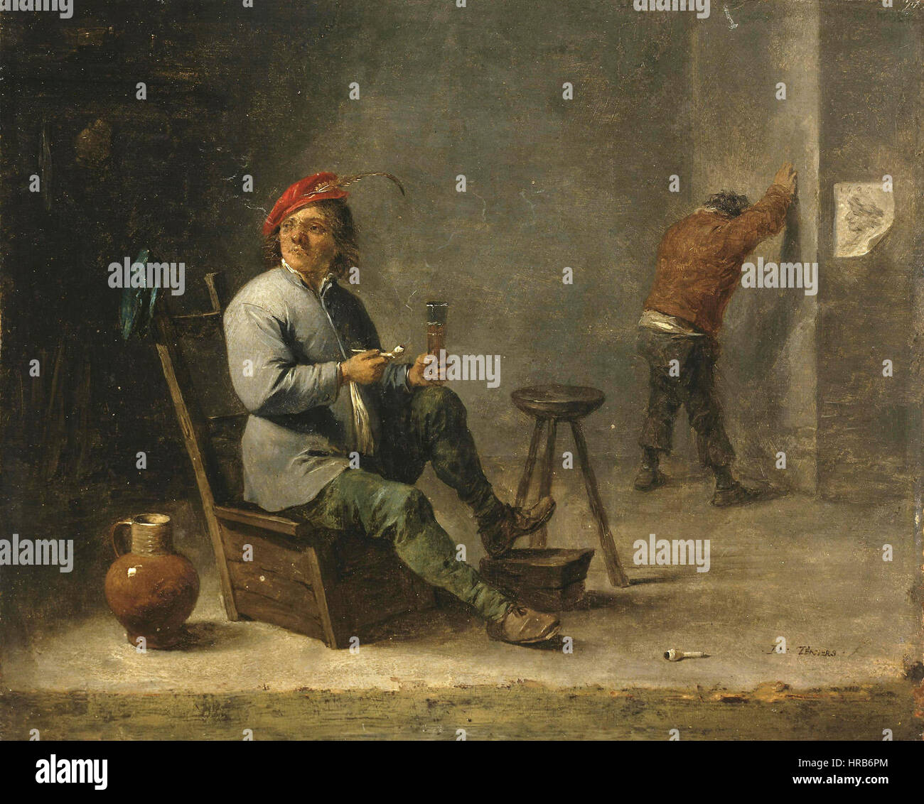 David Teniers (II) - Smoker - WGA22079 Stock Photo - Alamy