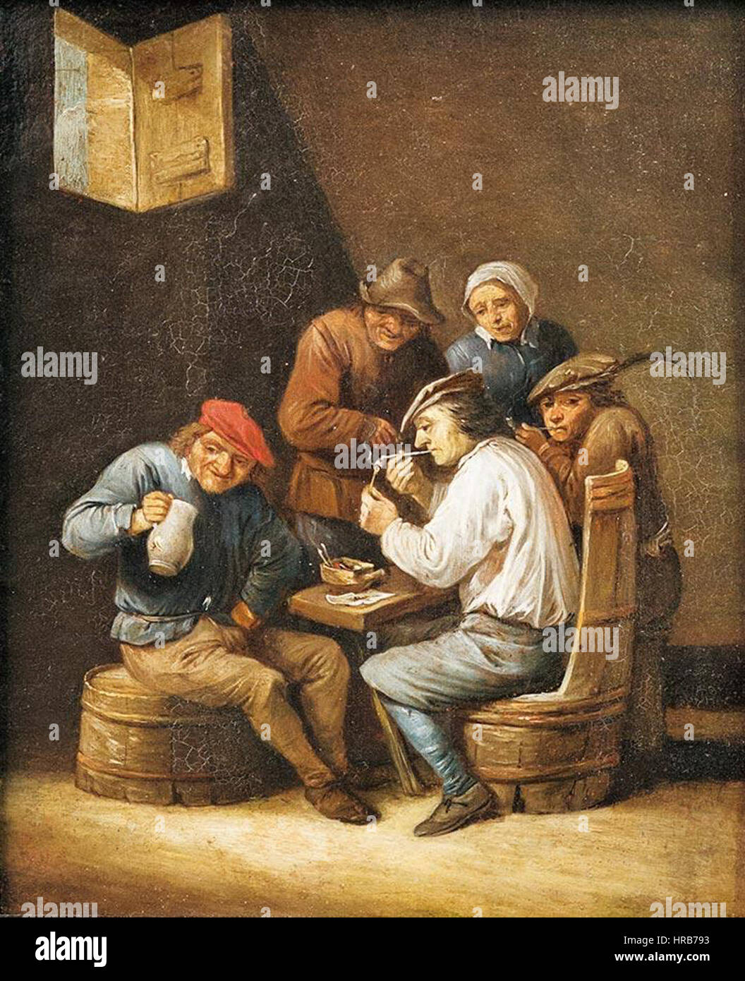 Abraham Teniers (circle) - Tavern scene Stock Photo - Alamy