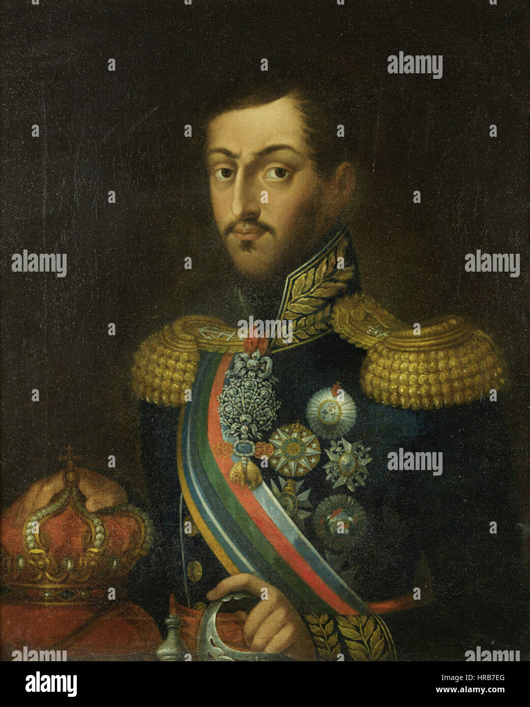Retrato de D. Miguel I, oficina portuguesa Stock Photo - Alamy