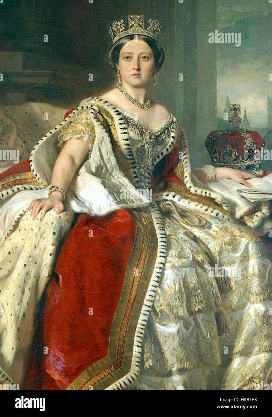 Queen Victoria by Winterhalter (cut Stock Photo - Alamy